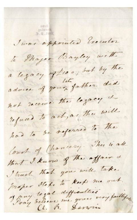 Charles Darwin Letter